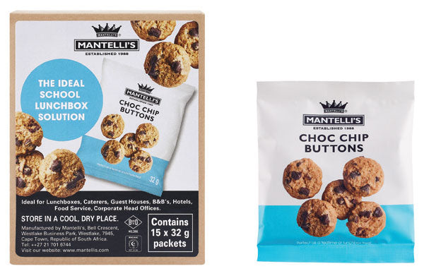 Buttons Choc Chip -15x32g - 480g – Mantelli's Direct Eastrand